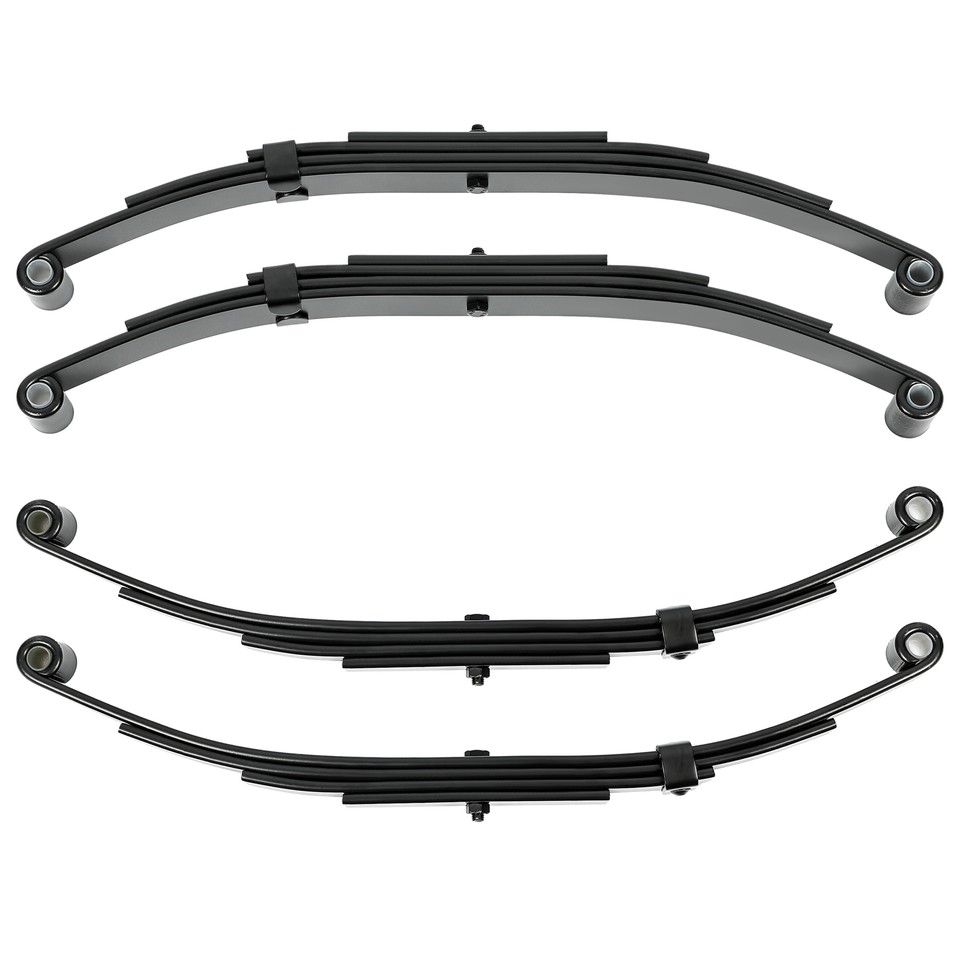 Tandem Trailer Axle Suspension Kit 4 Leaf Double Eye Springs Hanger Kit ...
