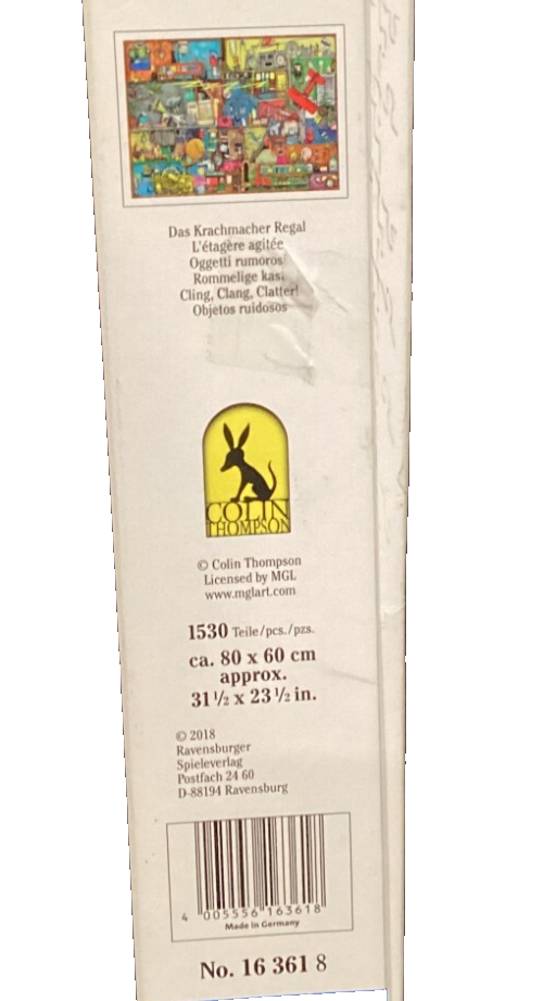 Ravensburger 1500pc Cling, Clang, Clatter by Colin Thompson 2018 jigsaw ...