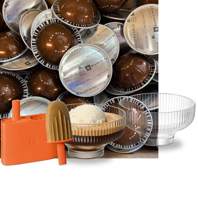 Nespresso Vertuo Gift Set 100 Bianco Piccolo loose Pods + affogato ...