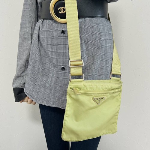 PRADA Light Green Green Mini Bag Shoulder Bag Nylon Sacoche Bag ...