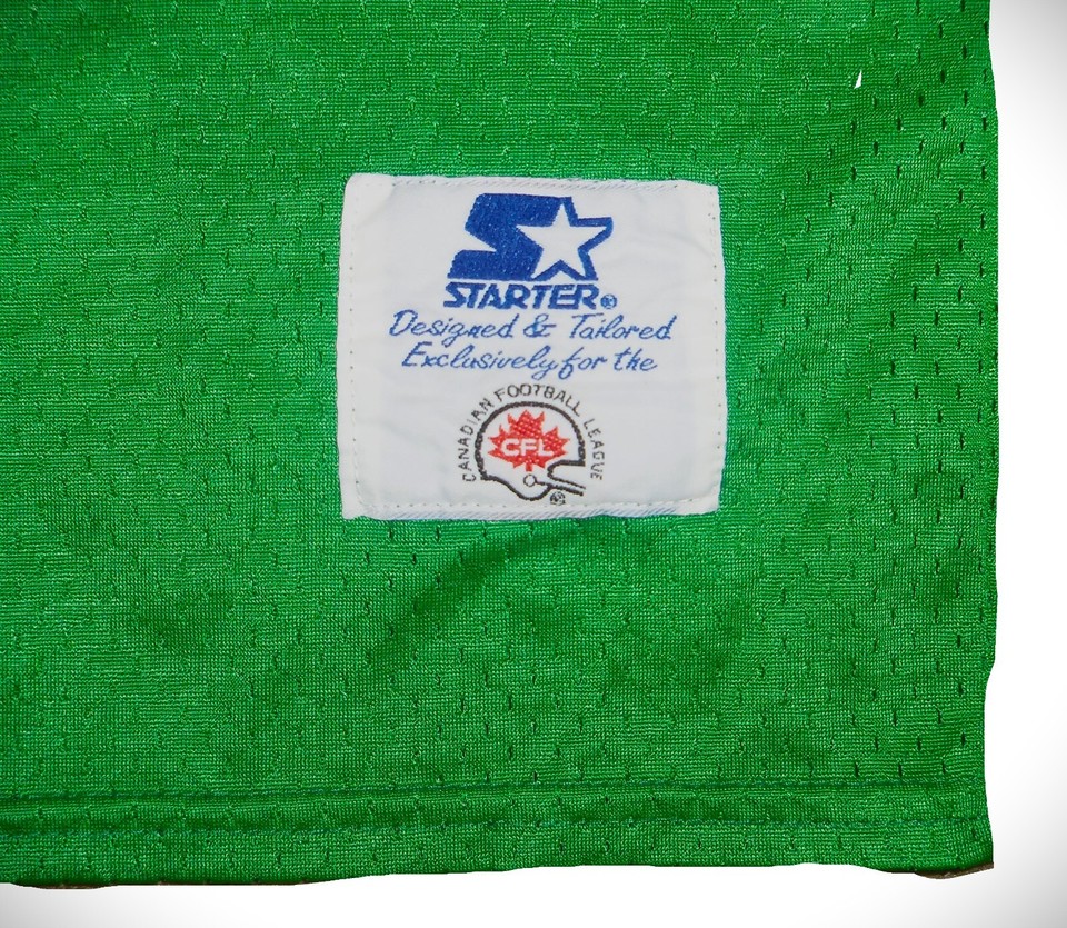 VINTAGE 90's RAY ELGAARD SASKATCHEWAN ROUGHRIDERS CFL STARTER JERSEY ...