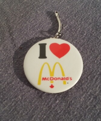 Vintage I Love McDonald's Keychain - Canadian Varaint - With Heart Logo ...