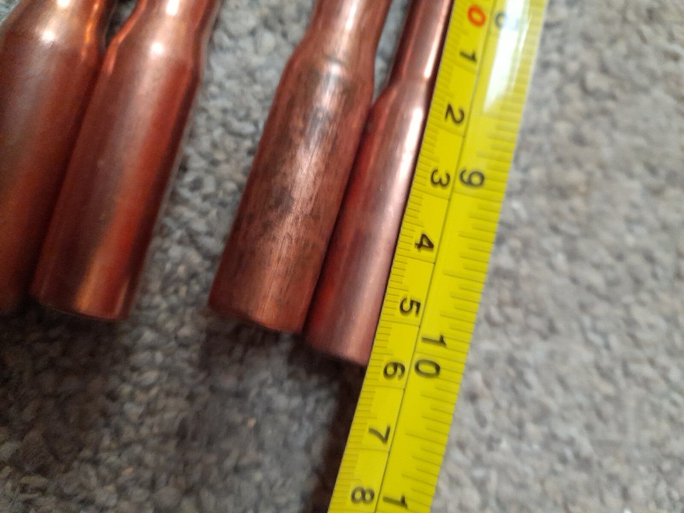 Kitchen mixer replacement copper pipes/tails (12mm thread endx15mm ...