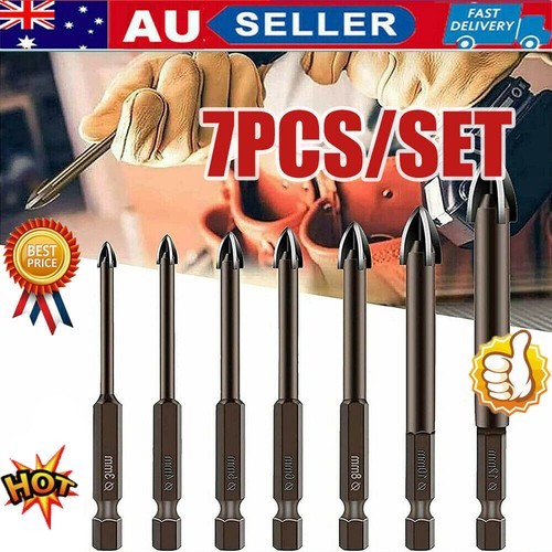 7Pcs High Hardness Universal Drilling Tool Triangle Cross Alloy Drill ...
