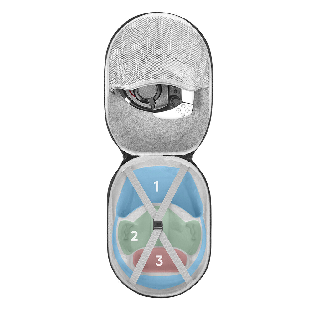 Gray Hard Carrying Case Fits PS5 PS VR2 VR Gaming Storage Headset ...