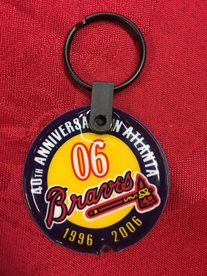 Atlanta Braves Baseball 40th Anniversary Light Up Keychain Fob Bentcil ...