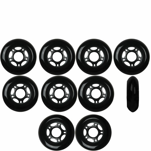 Inline Skate Wheels 80mm 82A Black Outdoor Roller Hockey Rollerblade 10 ...