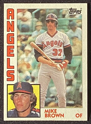 Mike Brown 1984 MLB Anaheim Angels Outfielder Baseball Card Topps #643 ...