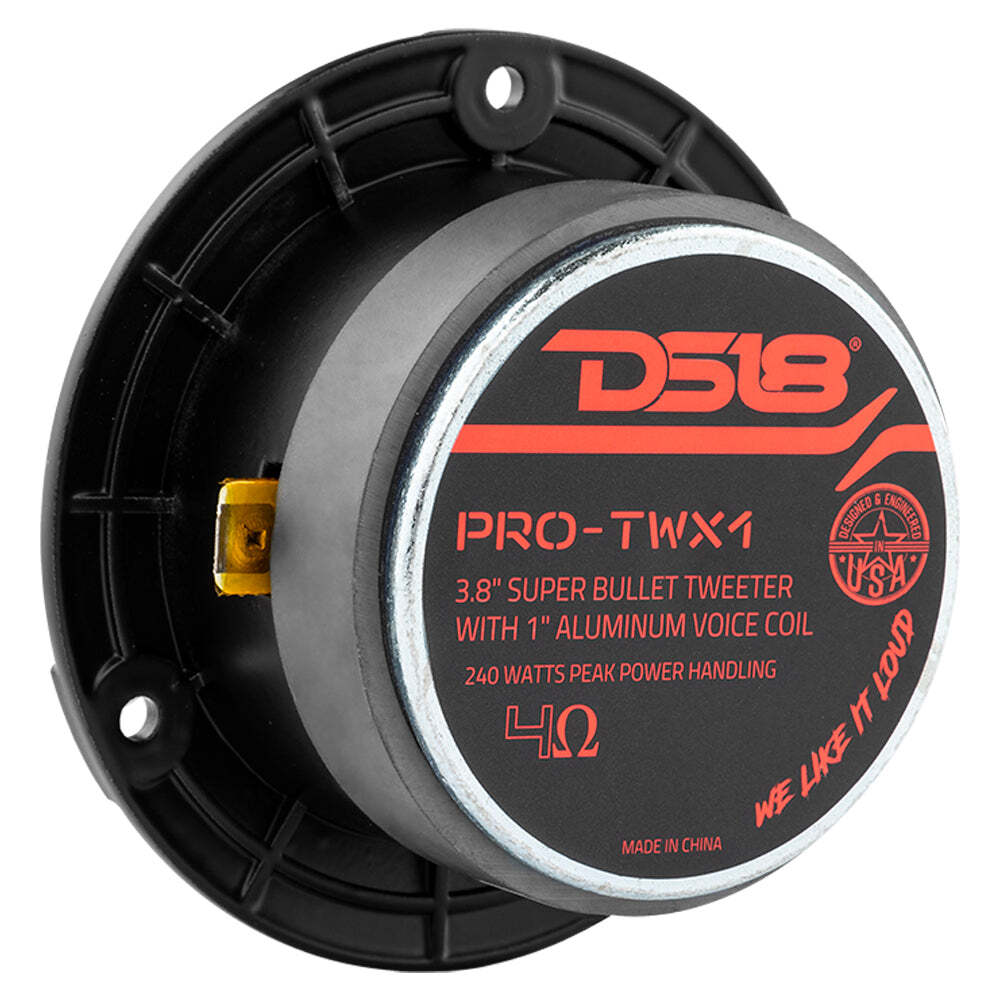 DS18 PRO-TWX1/BK Aluminum Super Bullet Tweeter 1", 240W Max Built in ...