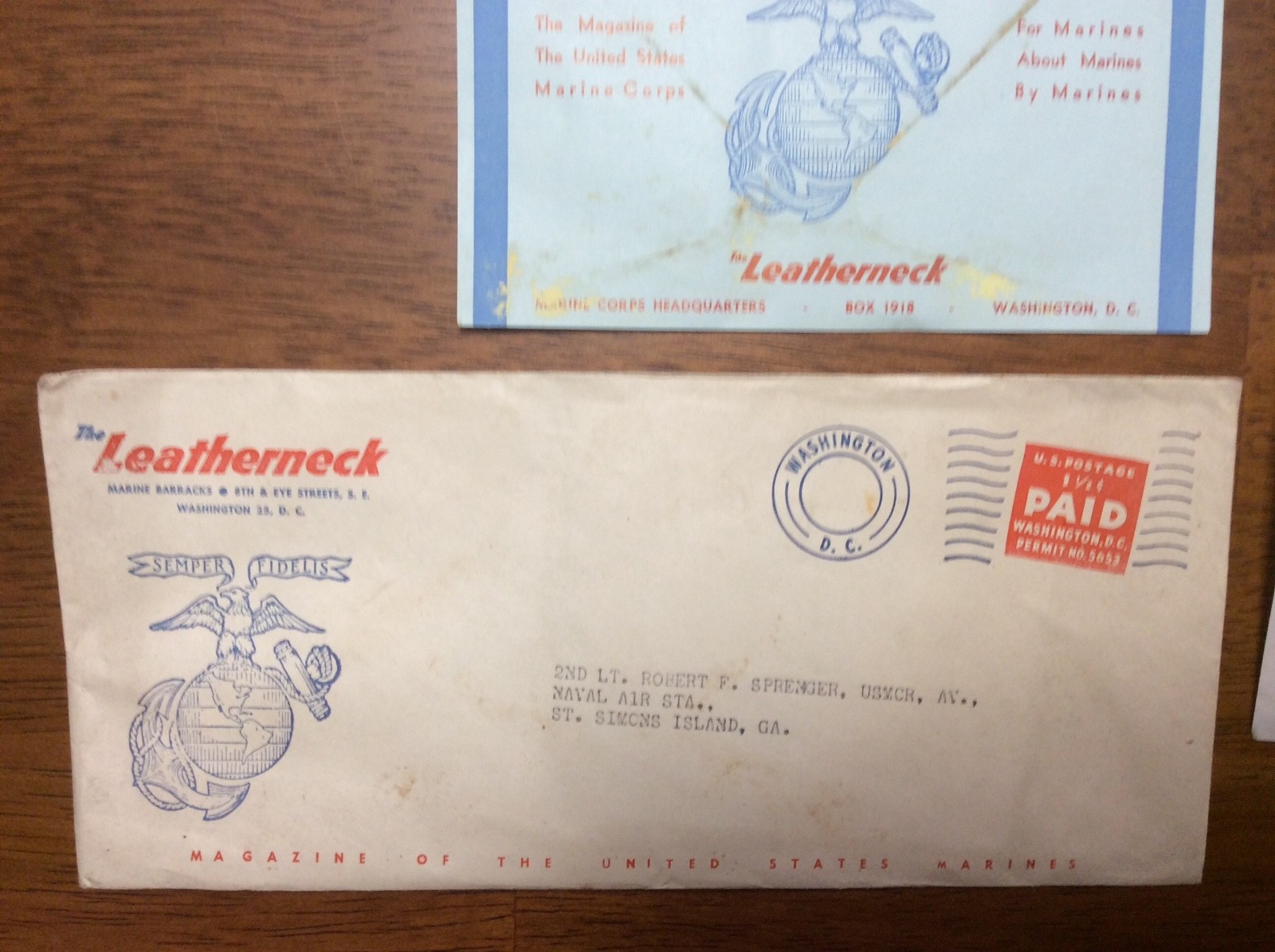WWII USMC Marine Corps Leatherneck Magazine Order Form Military Semper ...