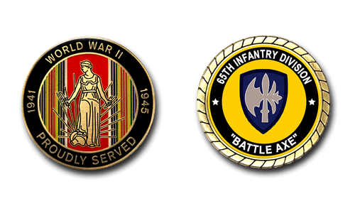 65th Infantry Division "Battle Axe" WWII Service Challenge Coin | eBay