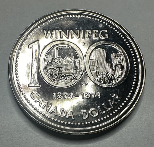 1974 Canadian "Winnipeg 100" CENTENNIAL PROOF-LIKE DOLLAR COIN ...