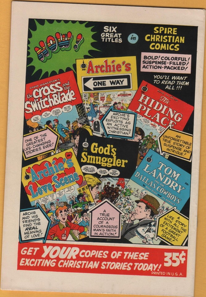 TOM LANDRY & DALLAS COWBOYS 35 CENT VARIANT COVER F/VF 1973 LILLY HAYES ...