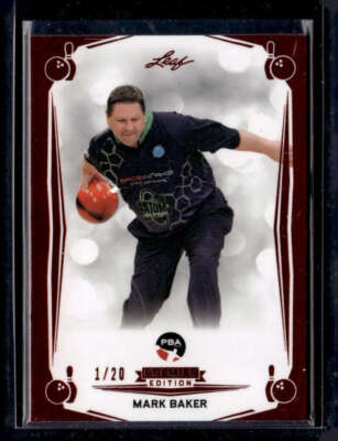 MARK BAKER 2023 Leaf PBA Premiere Edition 1/20 Red #31 Bowling ID ...