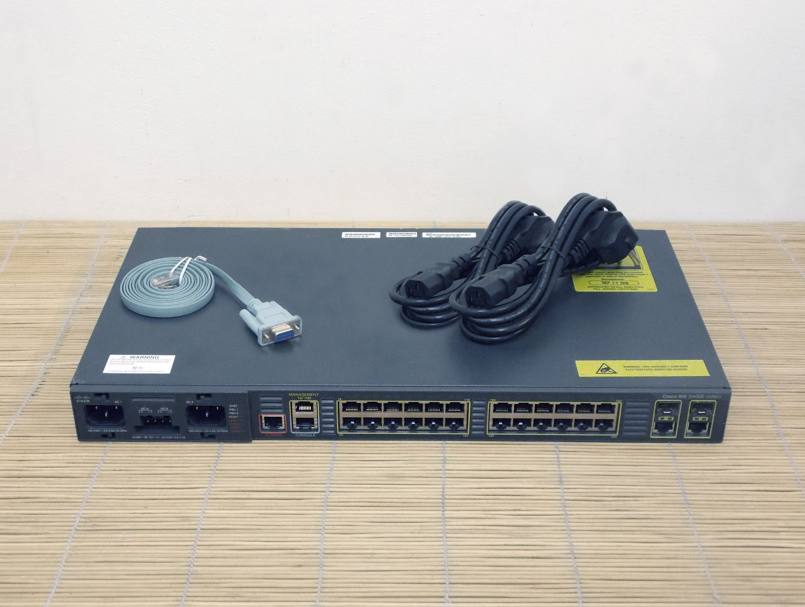 Cisco ME-3400E-24TS-M Metro Ethernet Access Switch, with dual AC Power ...