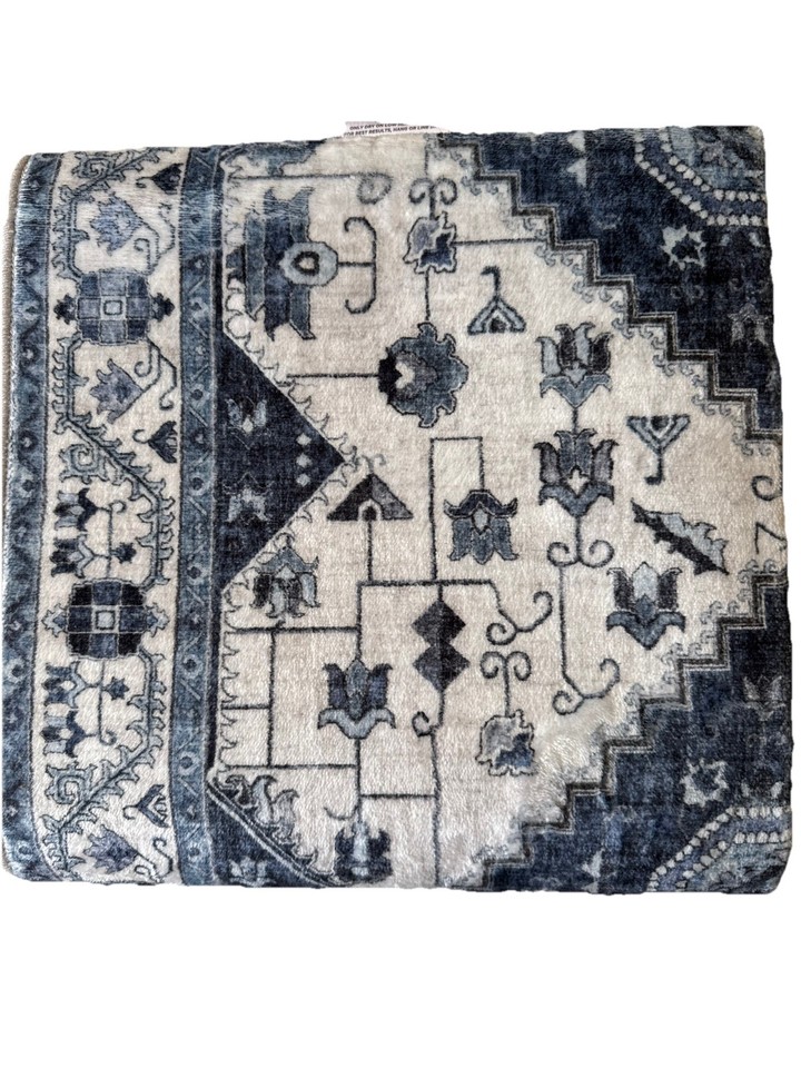 Wyatt & Ash Machine Washable Area Rug, Blue 24 Inch By 36 Inch Runner ...