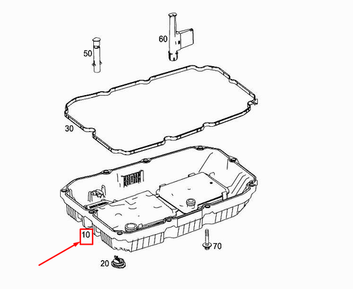 MERCEDES-BENZ GLC X253 Automatic Transmission Oil Pan A7252709110 NEW ...