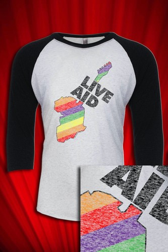 Live Aid Queen 1985 Vintage Tour JERSEY T-SHIRT FREE SHIP USA Double ...