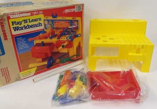 Vintage UNUSED Shelcore Play 'N Learn Kid's Workbench in Original Box ...