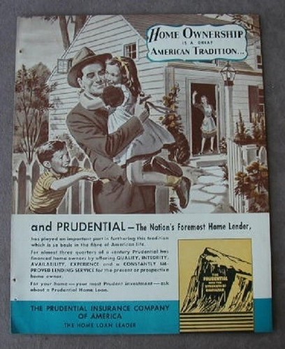 1946 Prudential Insurance Co Sales Brochure * Home Ownership Loans ...