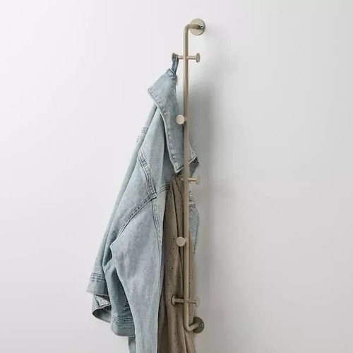 New IKEA SNYGGING Vertical rack with 8 hooks Steel beige Gray rare ...