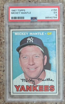 1967 Topps MICKEY MANTLE New York Yankees #150 PSA 5 (EX) | eBay