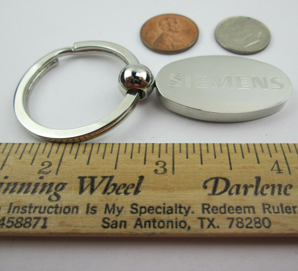 Siemens Logo Key Ring and Fob Solid Metal with Mirror Finish Tchotchke ...