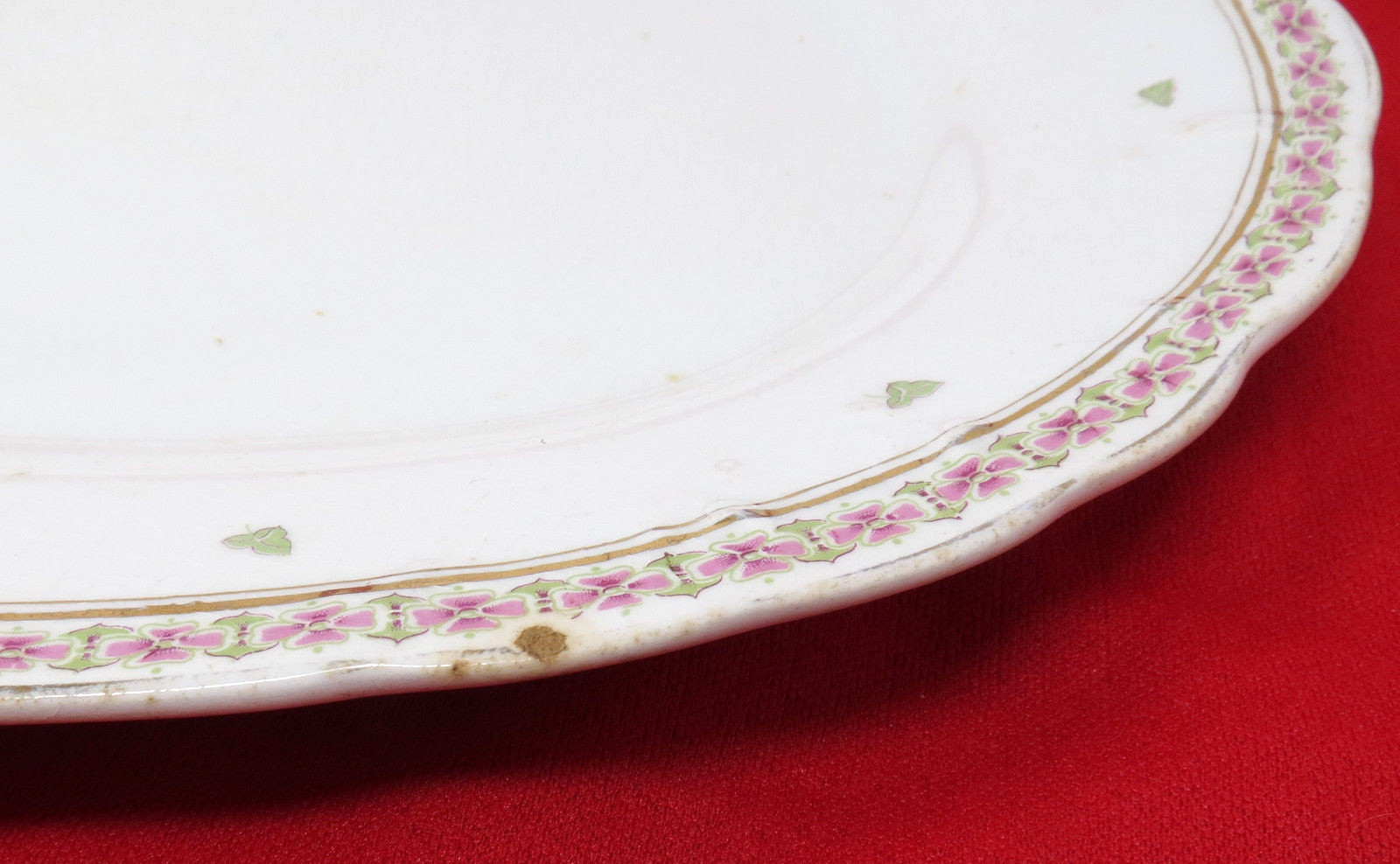 Antique Mercer Pottery Co Semi Vitreous 15 inch Oval China Platter ...