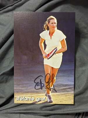 Stefanie Graf Steffi Graf Autograph Photo Postcard Wimbledon French Open Champ | eBay