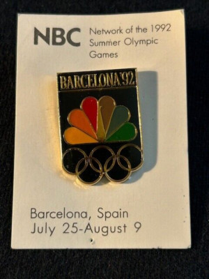 1992 Barcelona Olympics NBC Media Pin Badge Lapel Pin 2024 | eBay