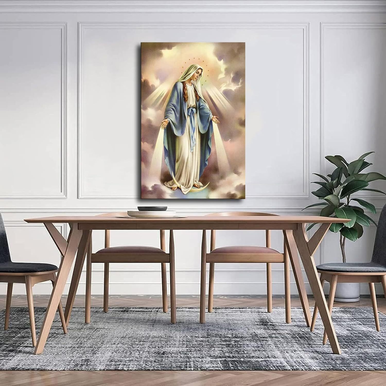 Blessed Virgin Mary Poster Mother Mary Poster Picture HD Canvas Print ...