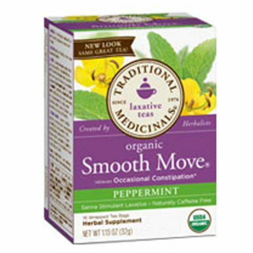 Organic Smooth Move Tea Peppermint 16 bags By Traditional Medicinals ...