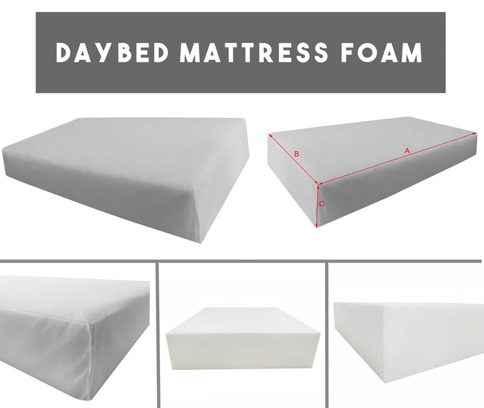 Outdoor Daybed Mattress Foam, Bolster Lumbar Pillow Insert, Deep Seat ...