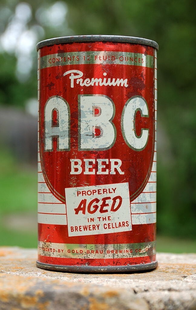 GOLD BRAU BREWED ABC FLAT TOP CAN! FL VANITY TOP1 | eBay