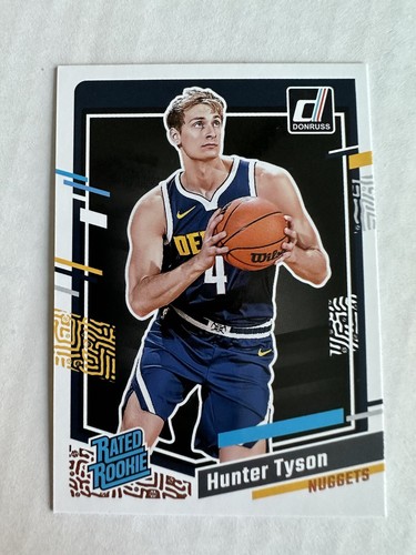 Hunter Tyson Rated Rookie Card 2023-24 Donruss Basketball Denver ...