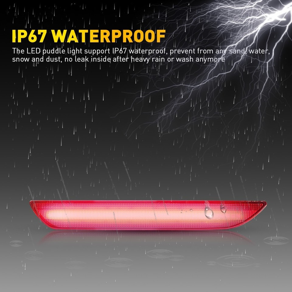 For White Ford 2015-2022 Strip Mustang Side LED Marker Lights Left Rear ...