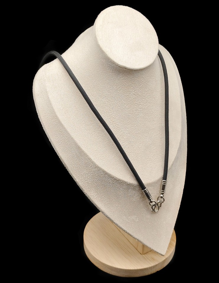 Cool Black Rope Cord Necklace Gallery