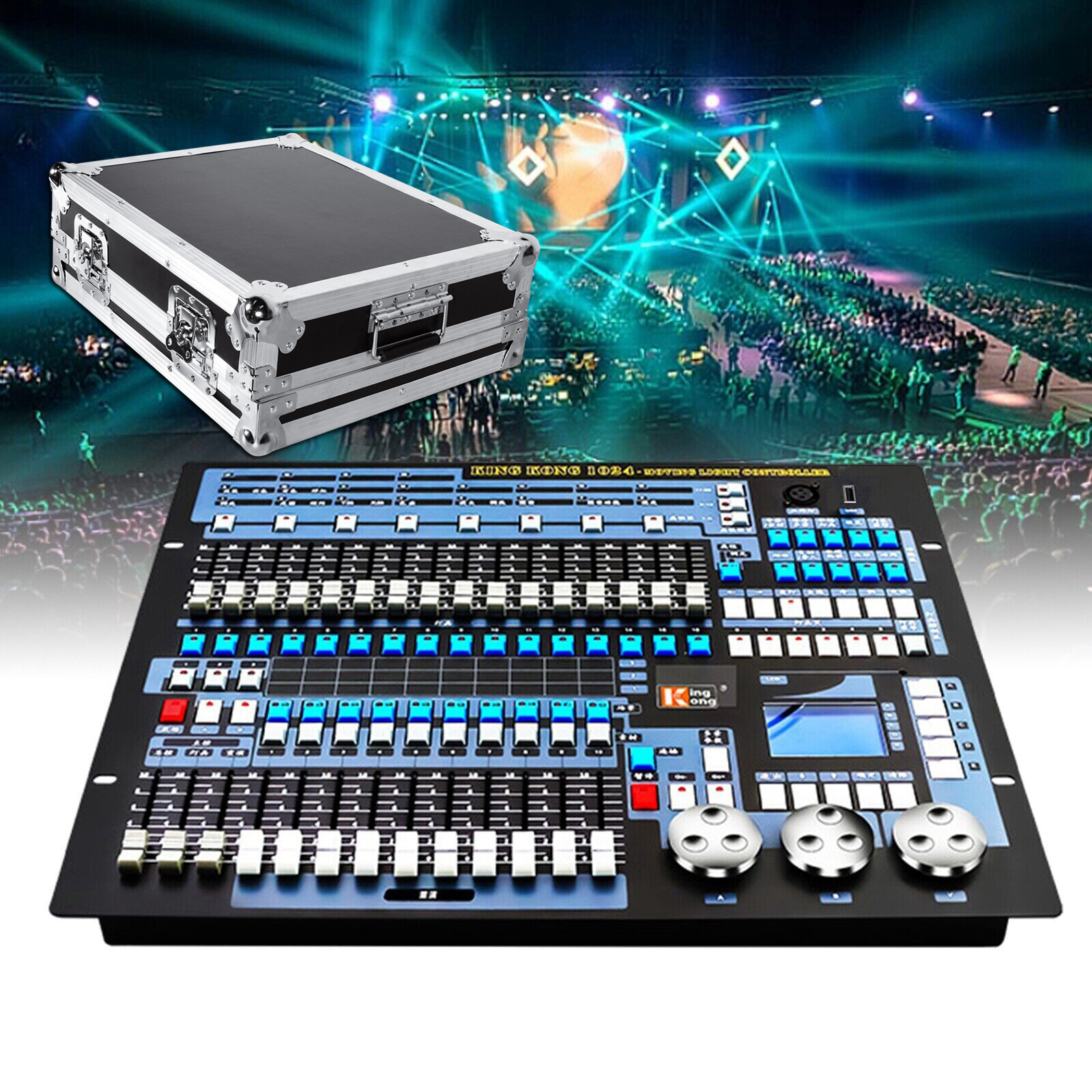 DMX 1024 Channels DJ Console Stage Lighting Controller Equipment With ...