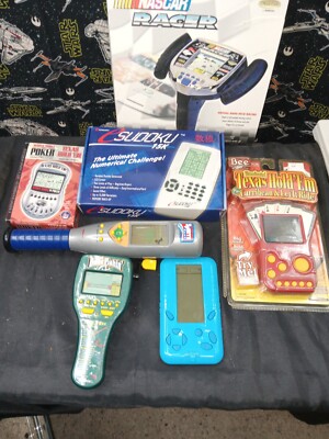 Lot Handheld Electric Games Texas Holdem,Tetris,Bass... | eBay