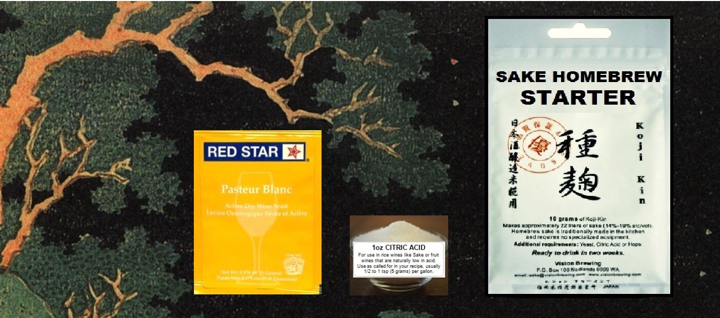 SAKE KIT KOJI KIN STARTER 10g COMPLETE KIT for GOURMET SAKI RICE WINE ...