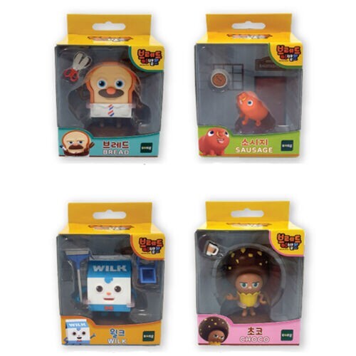 [Bread Barbershop] Main Character 4 Set Figures Toy - Bread Sausage ...