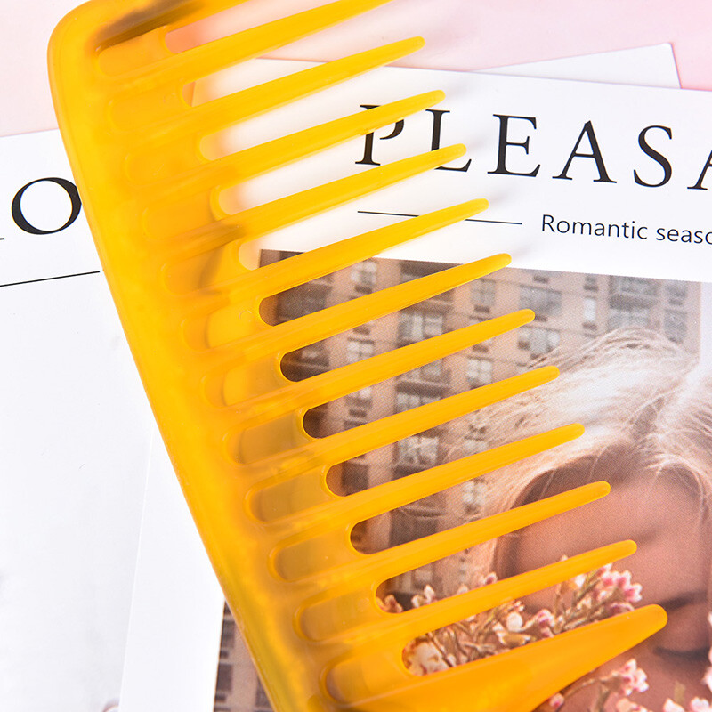 1x wide tooth handle hairdressing antistatic plastic hair comb ...