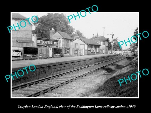 OLD LARGE HISTORIC PHOTO CROYDON ENGLAND BEDDINGTON LANE RAILWAY ...