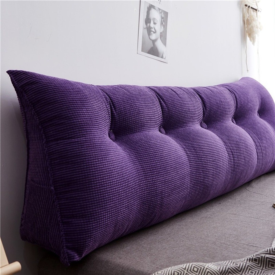 Triangular Wedge Lumbar Pillow Backrest Support Cushion Bolster Soft ...