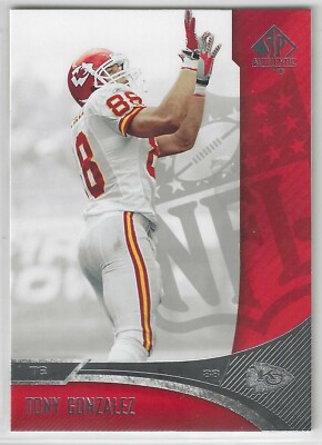 2006 SP Authentic #45 Tony Gonzalez HOF Kansas City Chiefs California ...
