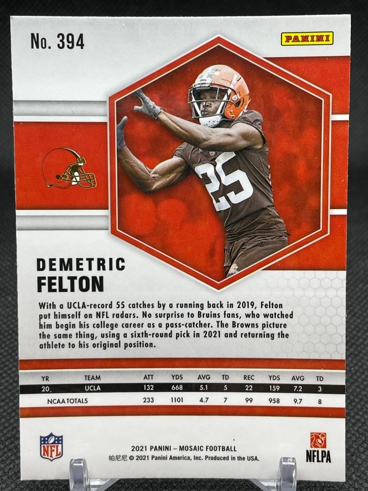 2021 Panini Mosaic Demetric Felton RC Rookie Football Card | eBay