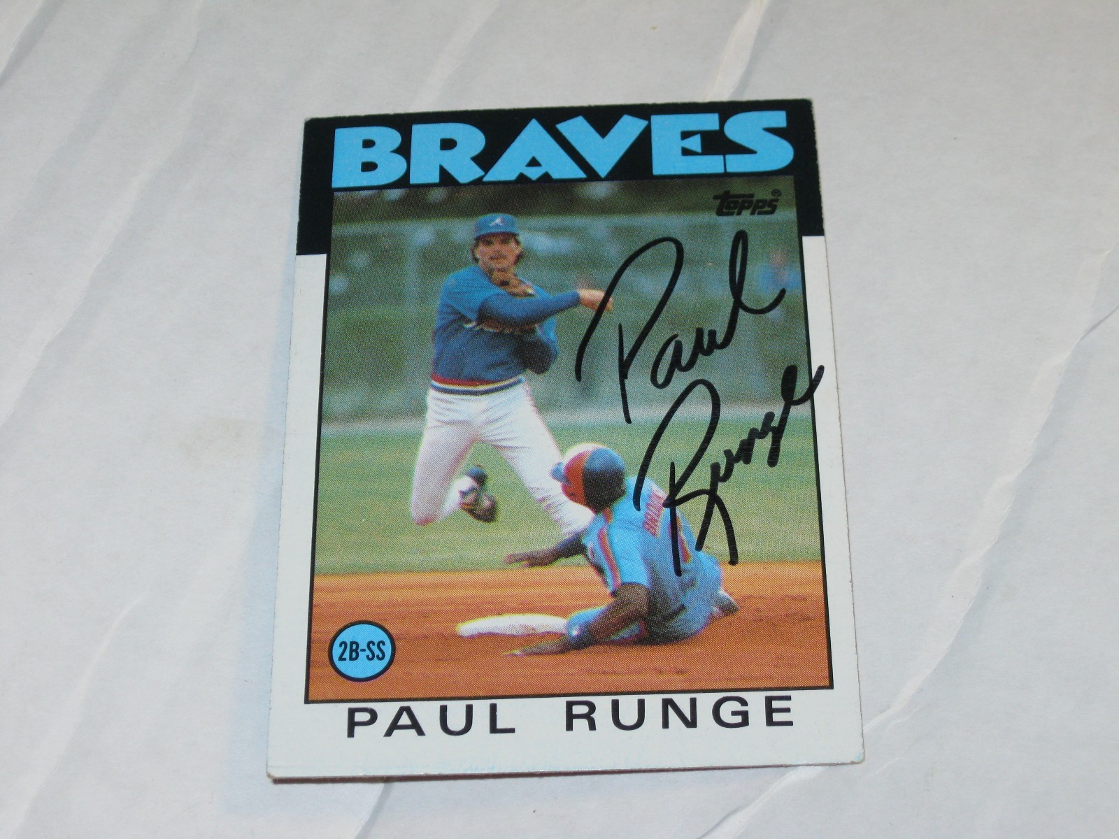 Paul Runge Autographed Baseball Card 1986 topps | eBay
