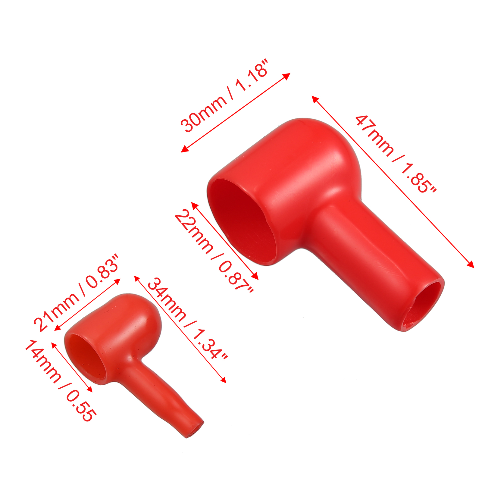 Universal Pack(20) Battery Terminal Boots Insulating Rubber Covers ...