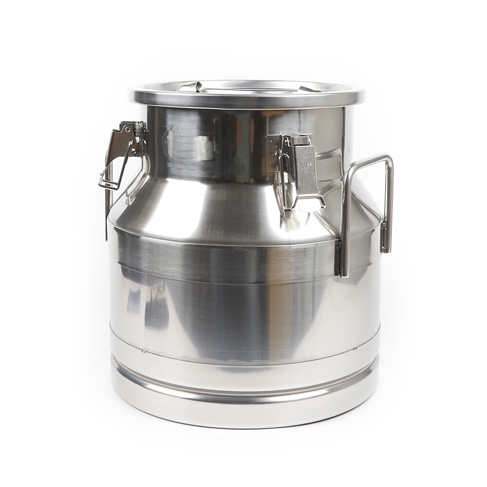 12l Stainless Steel Milk Can Dairy Containers Wine Pail Bucket Tote Jug ...