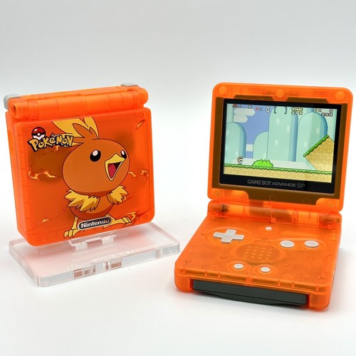 Game Boy Advance SP Custom IPS Backlit Screen UV Printed Shell Torchic ...